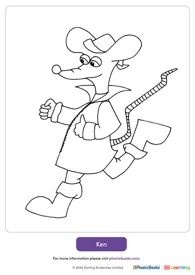 Coloring poster: Ken – Phonic Books US