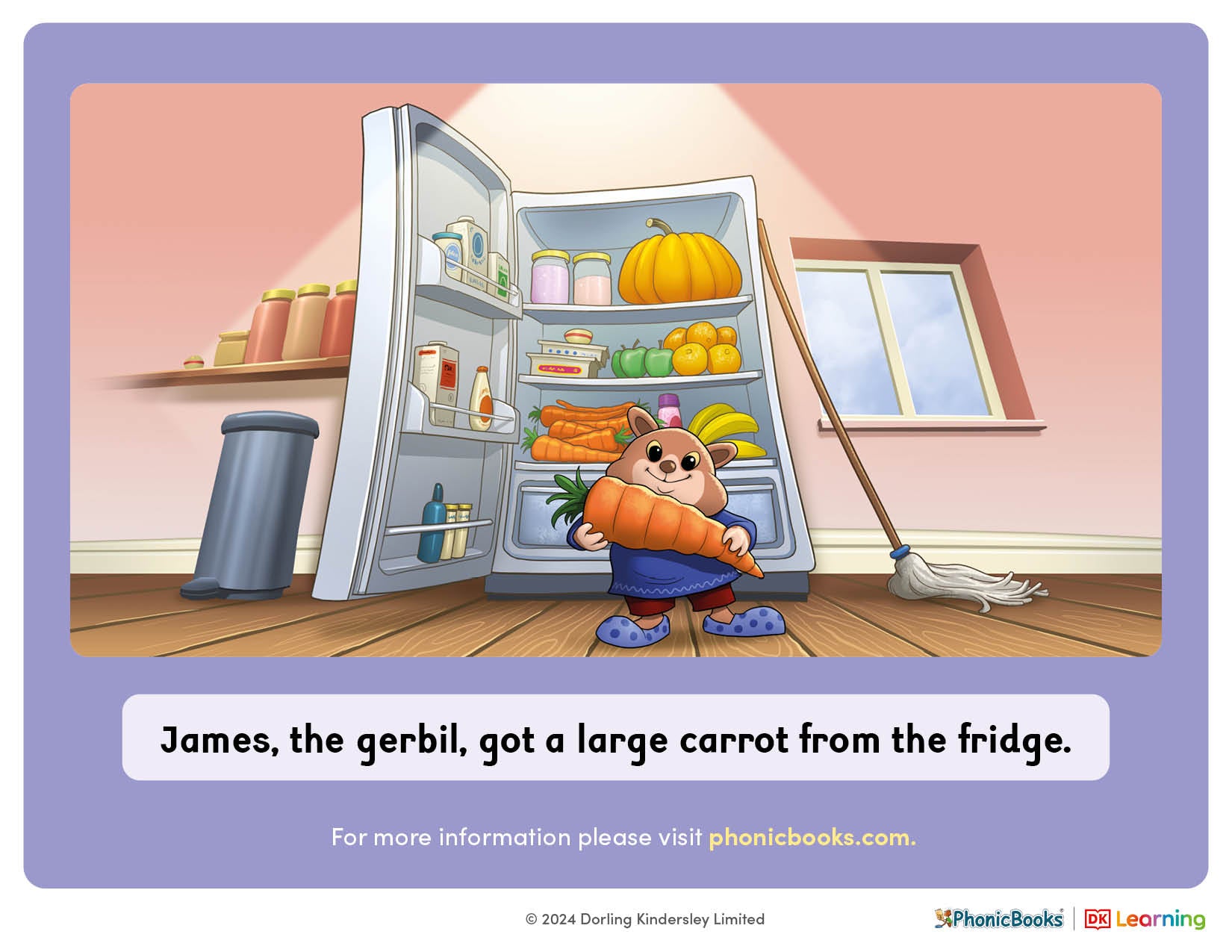 Gerbil sentence with /j/ words (Color) – Phonic Books US