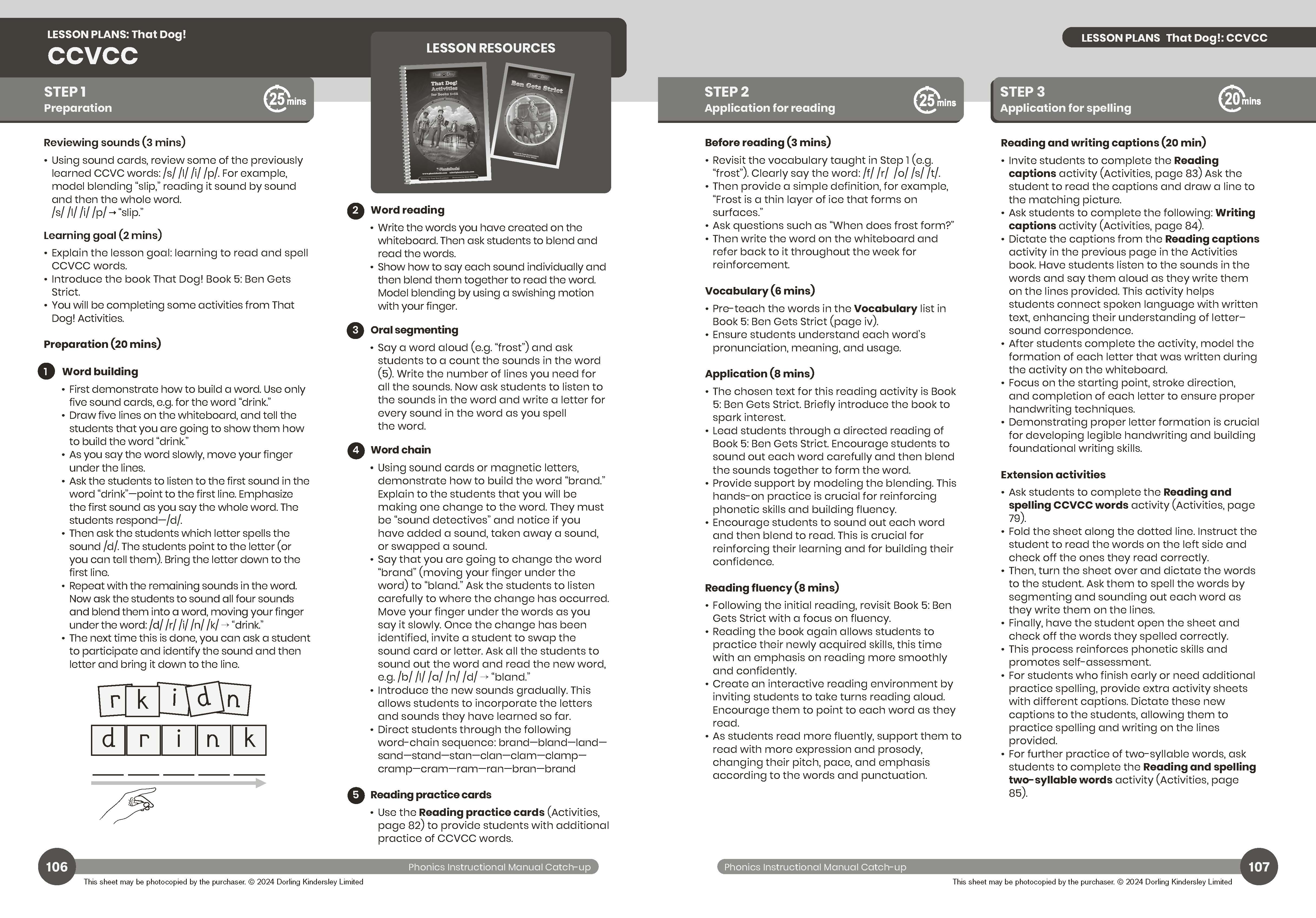 Phonics Instructional Manual Catch-up Lesson Plan – Phonic Books US