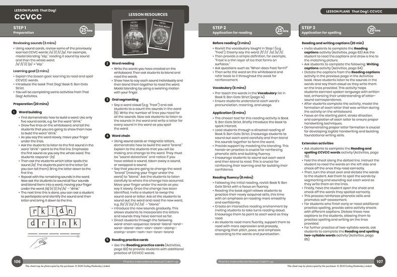 Phonics Instructional Manual Catch-up Lesson Plan – Phonic Books US